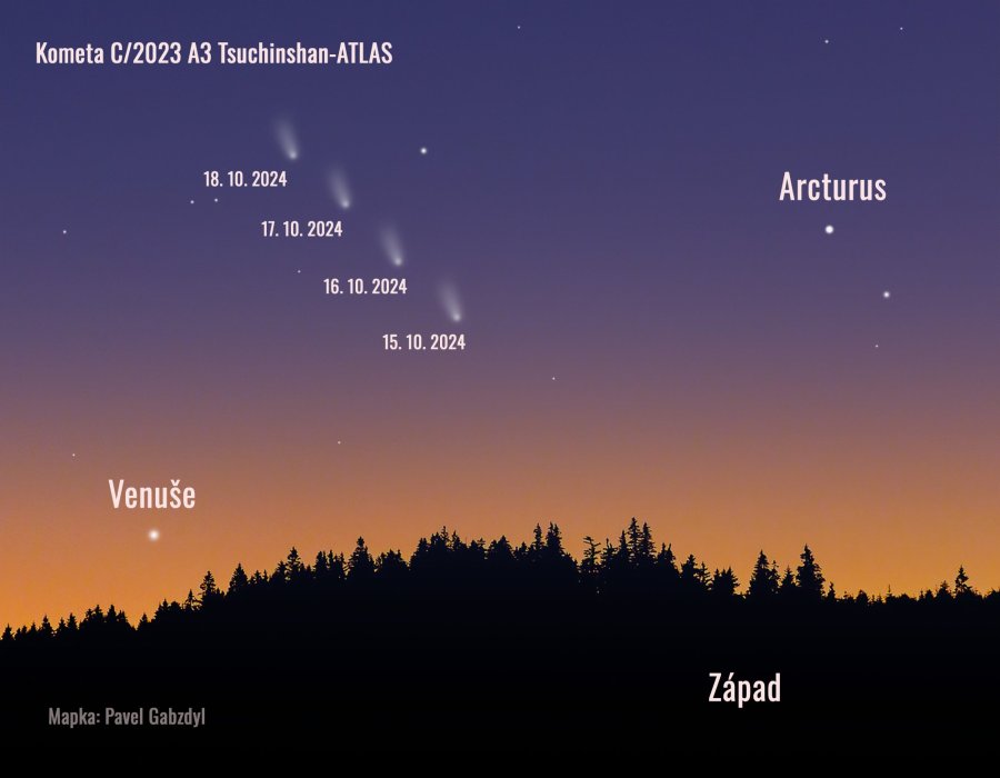 Večerní nebe zdobí nádherná kometa, je nejjasnější za posledních 27 let ...